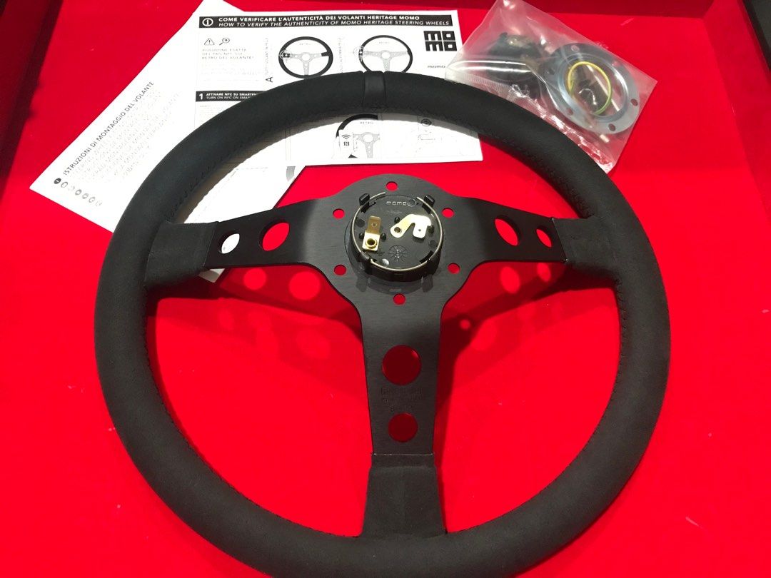 Momo MOD 07 Black Edition 350mm Steering Wheel, Hobbies & Toys, Collectibles & Memorabilia, Fan ...