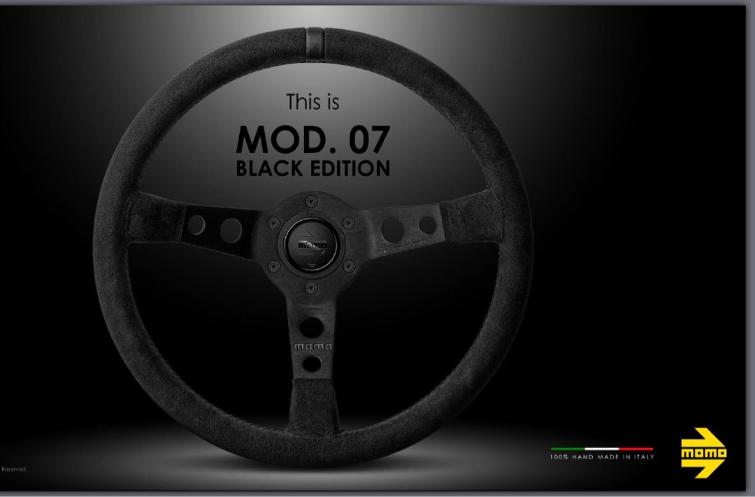Momo MOD 07 Black Edition 350mm Steering Wheel, Hobbies & Toys ...