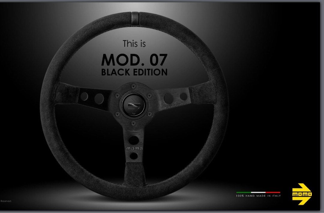 Momo MOD 07 Black Edition 350mm Steering Wheel, Hobbies & Toys ...