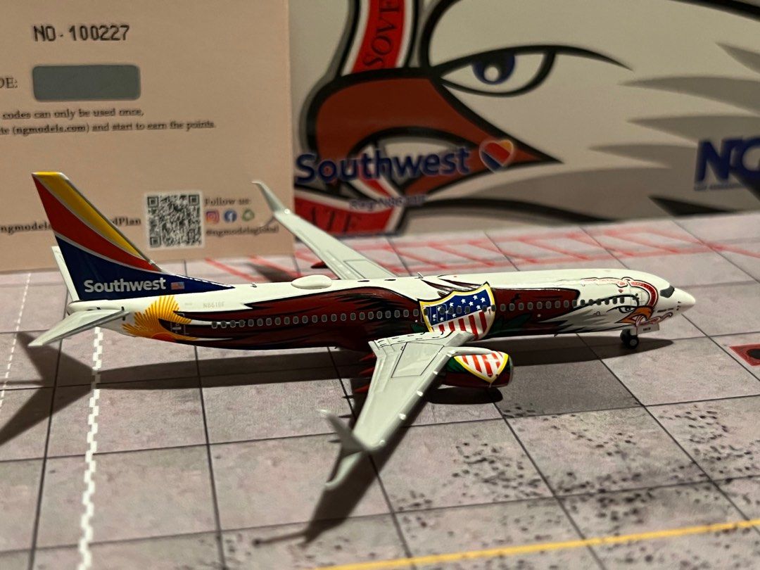 NG 1/400 Southwest Airlines 787-800 schmit winglets full metal die cast ...