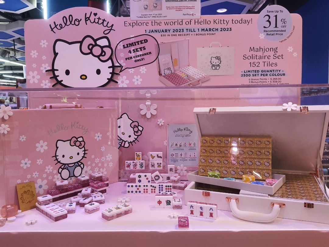 NTUC 2022 Hello Kitty Mahjong Set, Hobbies & Toys, Toys & Games on ...