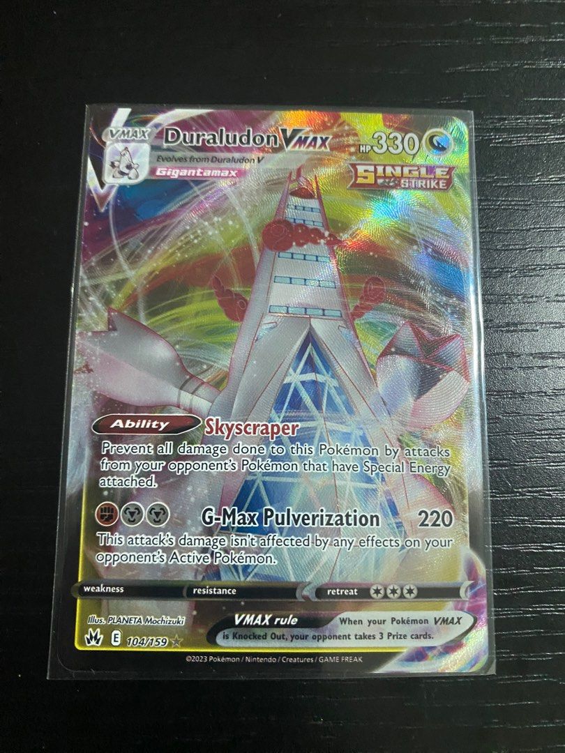 Pokemon Crown Zenith CZ Duraludon VMax 104/159 TCG Card, Hobbies & Toys, Toys & Games on Carousell