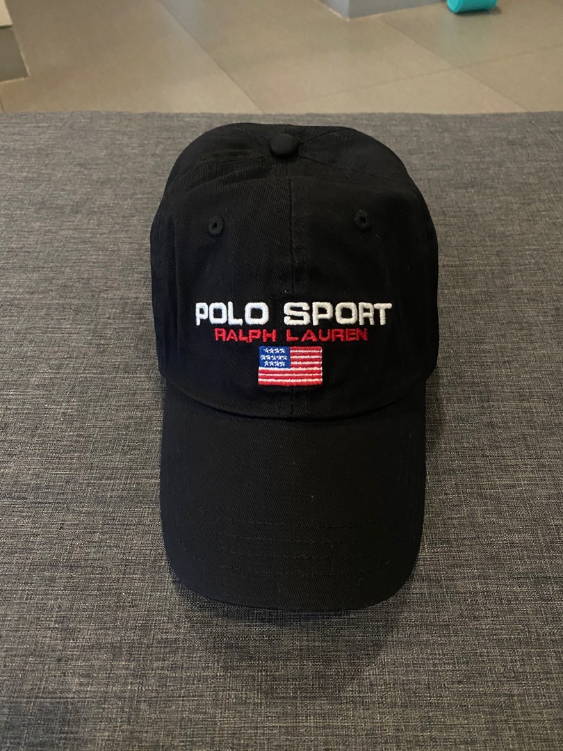 POLO SPORT RL BLACK, Men's Fashion, Watches & Accessories, Caps & Hats ...