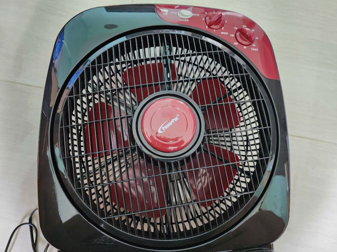 Powerpac Box Fan, Furniture & Home Living, Lighting & Fans, Fans on ...