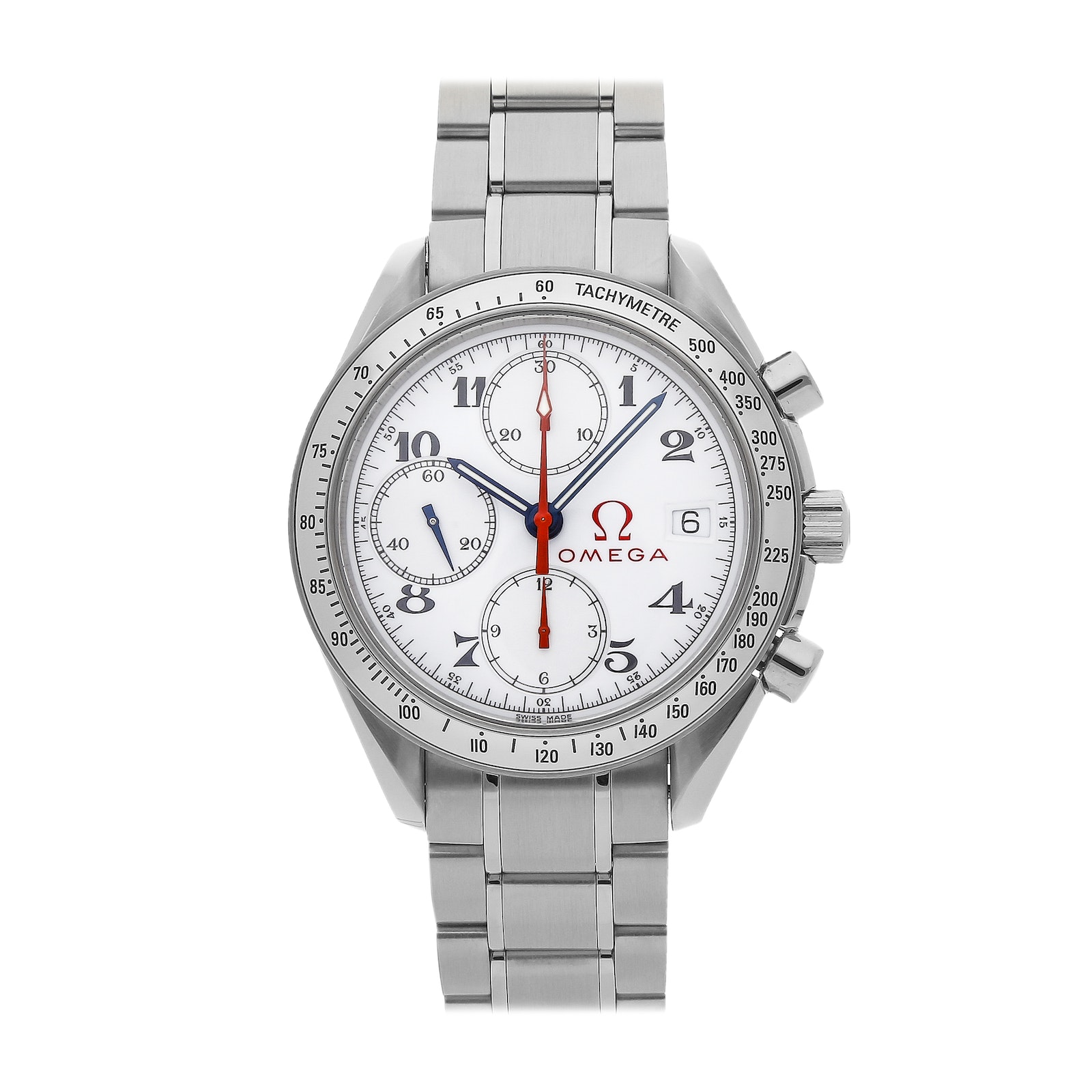 Pre-Owned Omega Speedmaster Date Chronograph Olympic Collect, Luxury ...