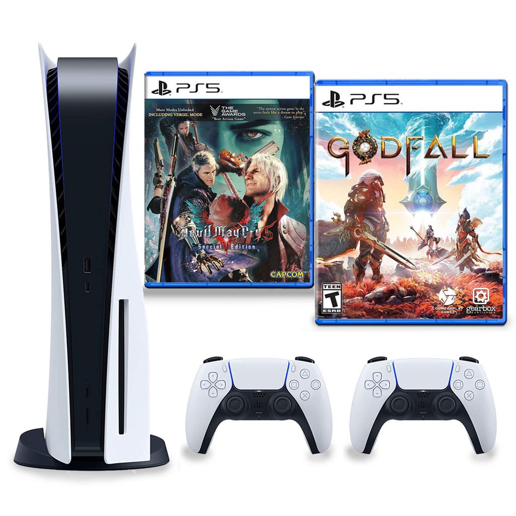 PS5 Physical Console + 2 Controllers + 2 Hot Action Games!, Video ...