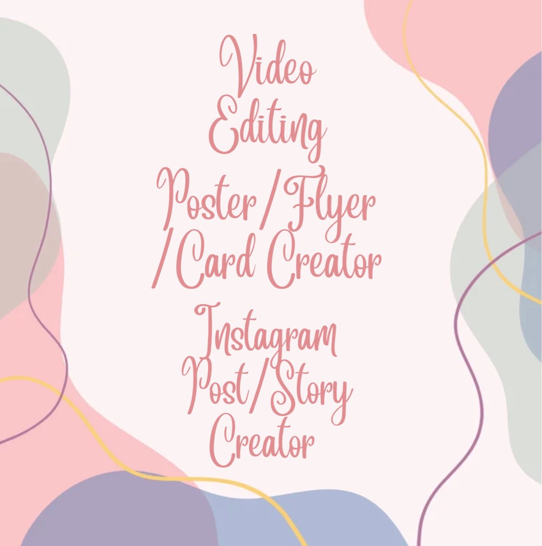 Publicity: Video Editing, Posters, IG Posts, Home Services, Others on ...