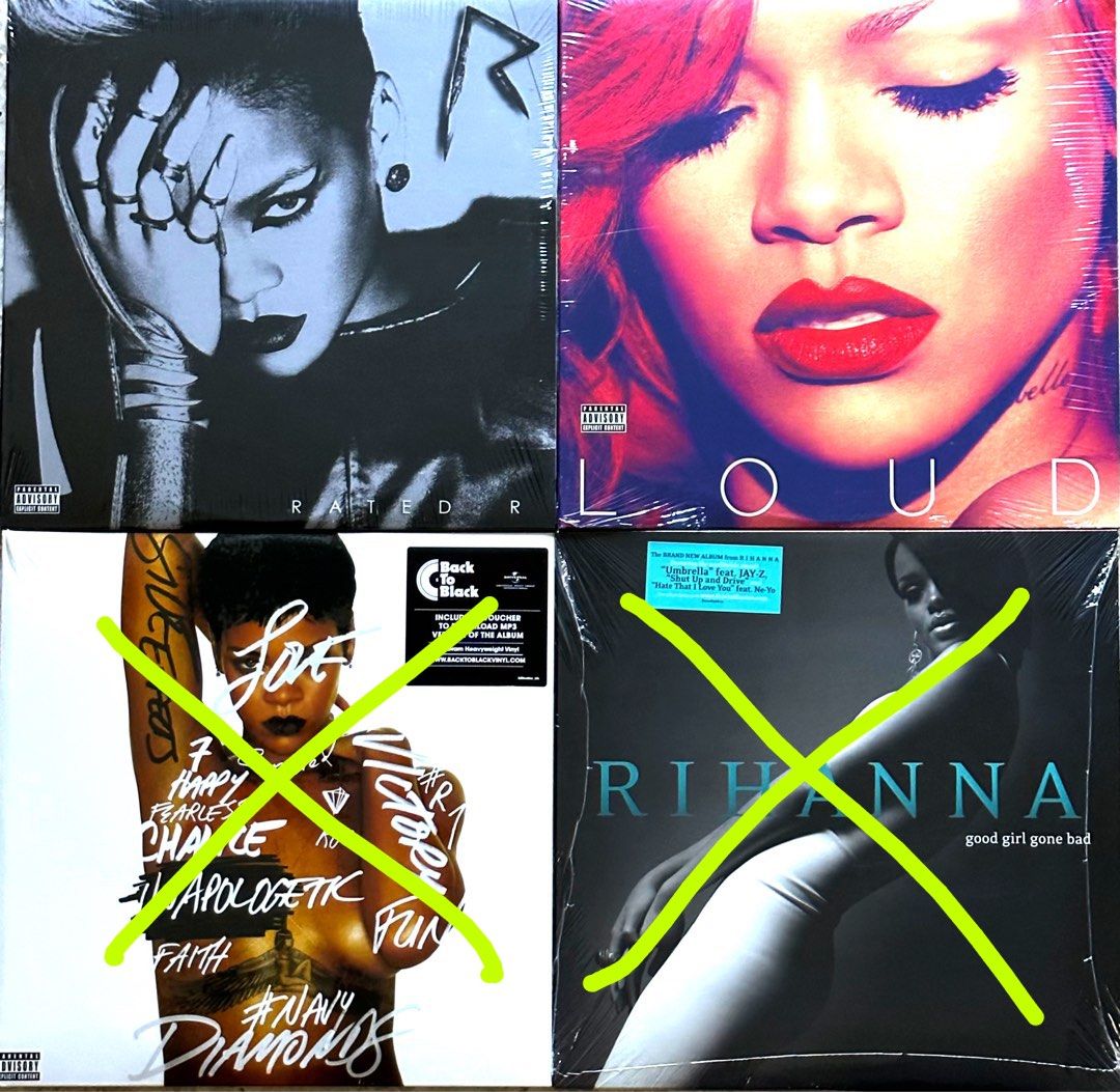 Rihanna studio albums (on vinyl), Hobbies & Toys, Music & Media, Vinyls ...
