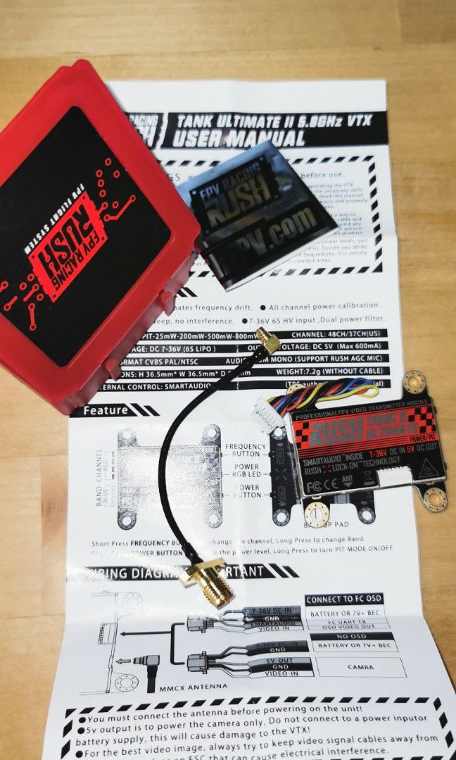 Rush Tank II Ultimate VTX Analog for FPV Drone, Hobbies & Toys, Toys ...