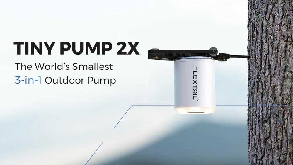(包交順豐智能櫃) (現貨) FLEXTAILGEAR - 露營用品 TINY PUMP 2X 四合一超輕便充抽氣營燈手機充電四用泵 可接駁真空壓縮衣物抽氣 {送真空壓縮衣物收納袋4個}(12 ...