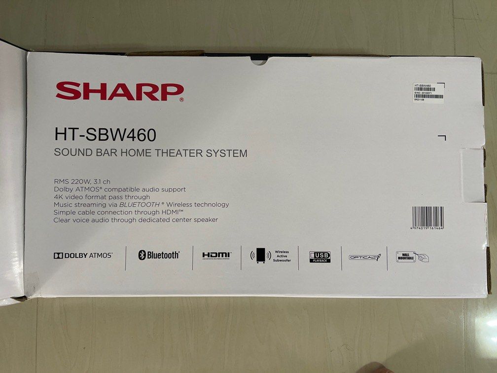SHARP sound bar home theatre system, TV & Home Appliances, TV ...