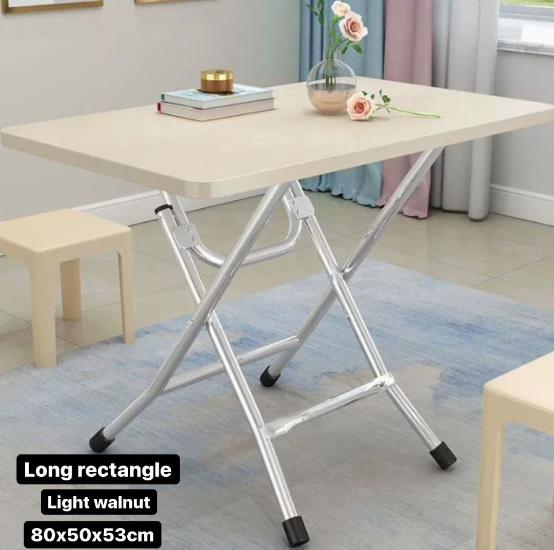 Simple Folding Table Home Multi Use Rectangular Square Portable ...