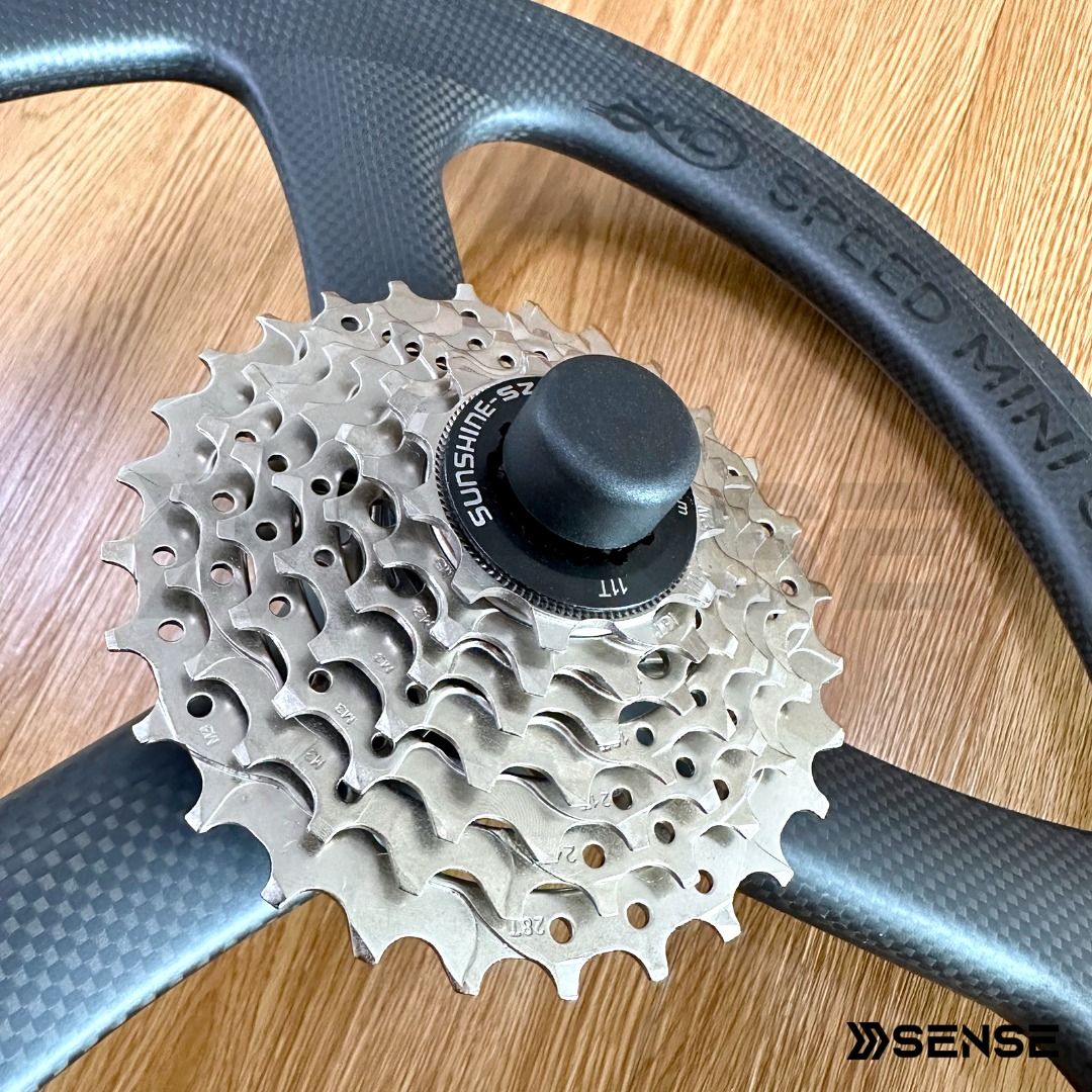 SMC Tri Spokes 3-Spokes 7 Speed Govan Carbon Wheelset for Brompton ...