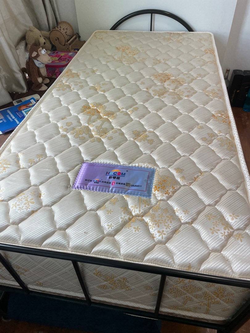 Super single bed with mattress, Furniture & Home Living, Furniture, Bed ...