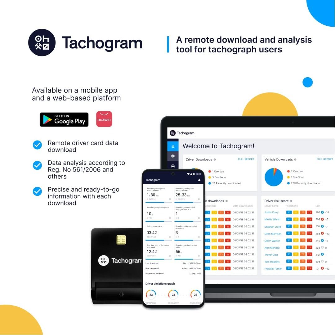 Tachograph card reader - Read, download, track and analyse your driver ...