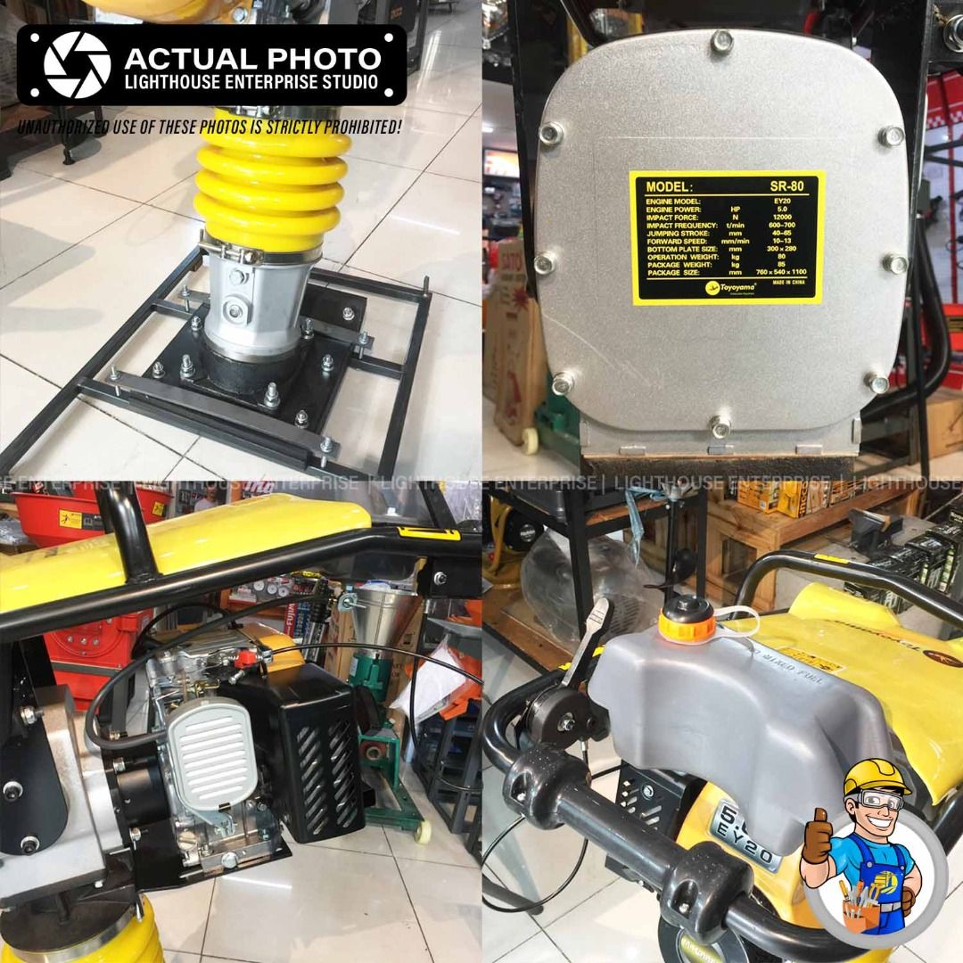 TOYOYAMA Tamping Rammer with Robin Engine EY20 5HP, Engine Cover ...