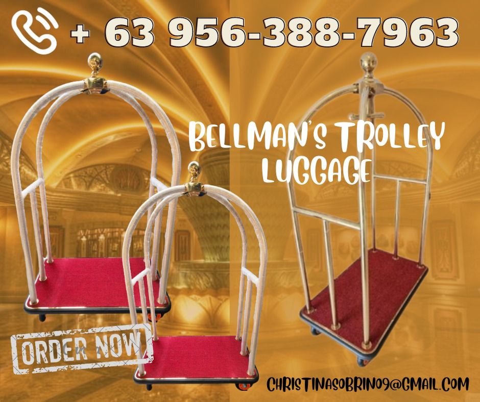Trolley Bellman's Luggage Stainless, Furniture & Home Living, Office ...