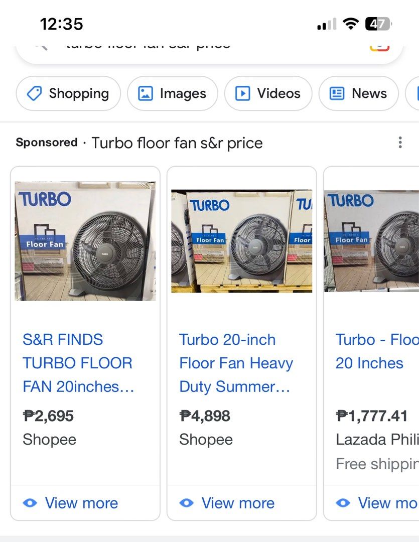 Turbo 20 inch floor fan Meetup Only Robinsons Starmills, Furniture ...