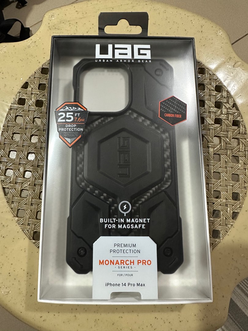 UAG MONARCH Pro for iPhone 14 Pro Max - Black Carbon Fiber, Mobile ...