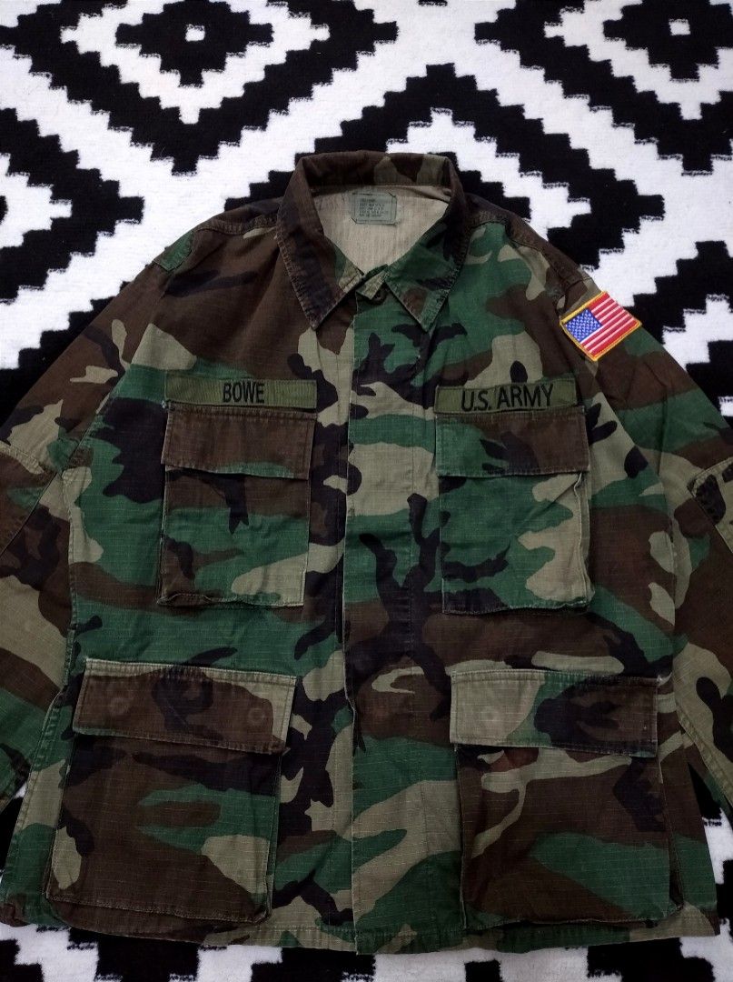 US ARMY | PATTERN COMBAT WOODLAND CAMOUFLAGE (BDU), Fesyen Pria ...