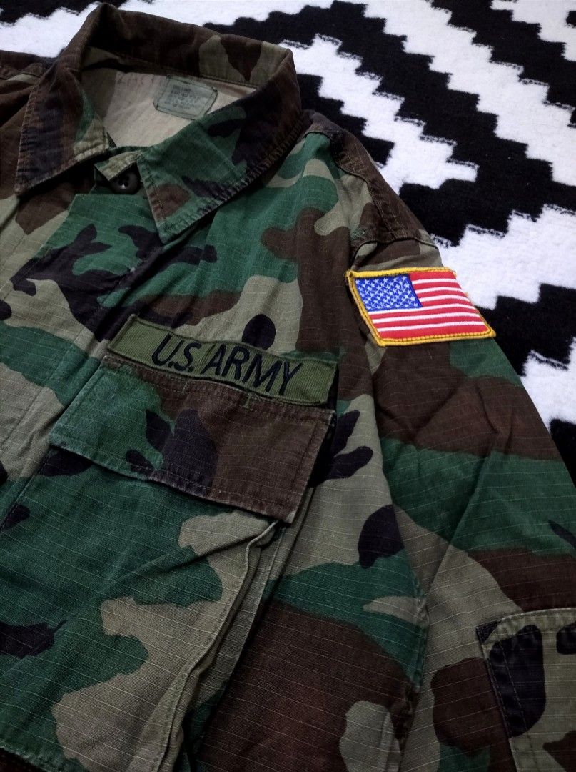 US ARMY | PATTERN COMBAT WOODLAND CAMOUFLAGE (BDU), Fesyen Pria ...