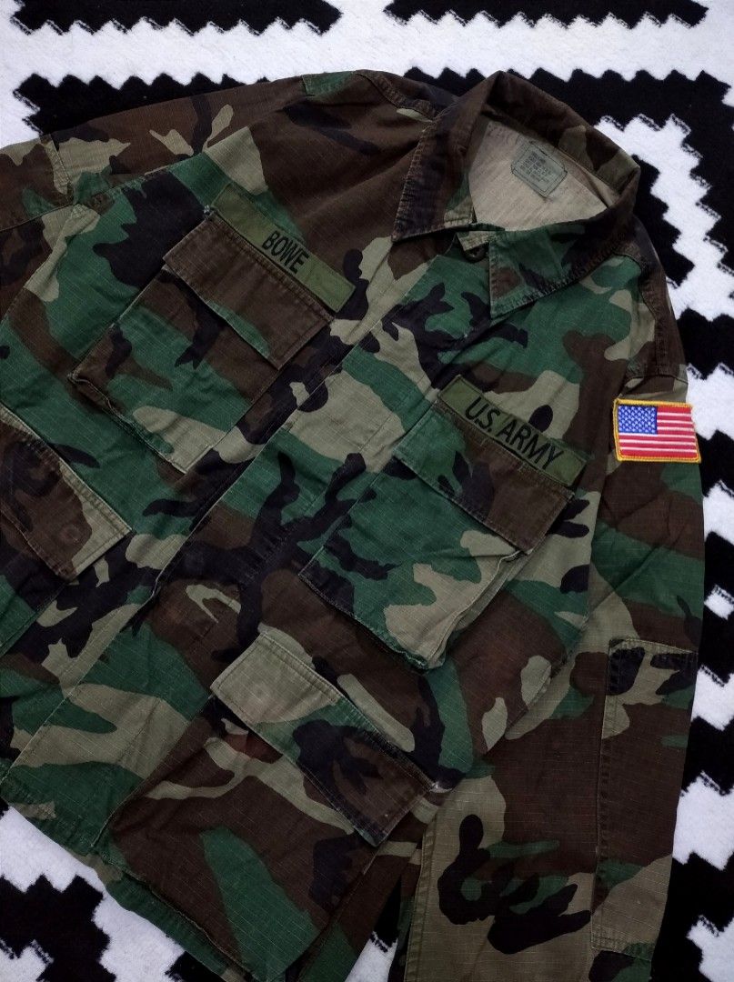 US ARMY | PATTERN COMBAT WOODLAND CAMOUFLAGE (BDU), Fesyen Pria ...