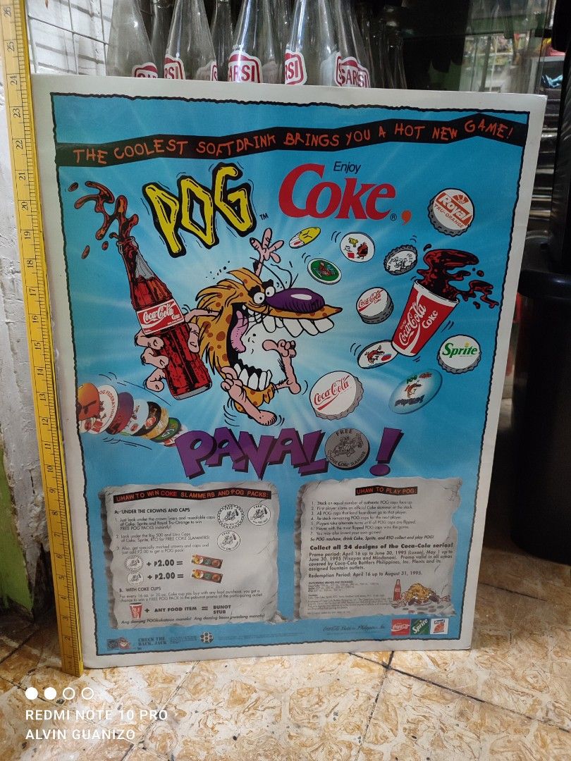 vintage Coke Pog Panalo Coke Pog Poster on Carousell