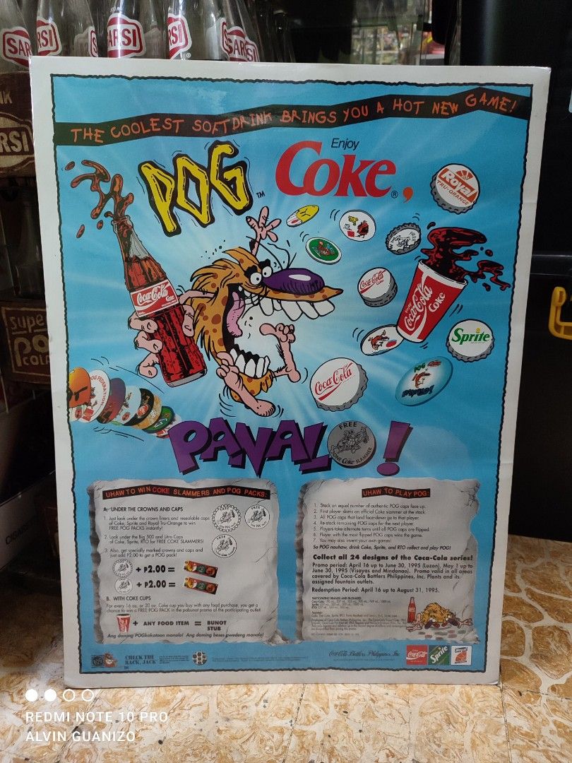 vintage Coke Pog Panalo Coke Pog Poster on Carousell