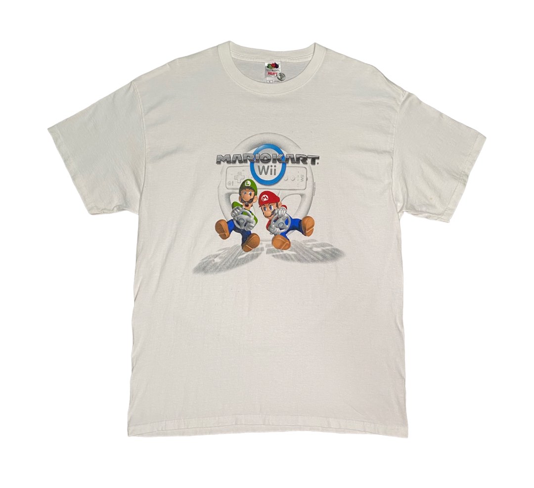 Vintage Mariokart X Nintendo Wii Game Tshirt, Men's Fashion, Tops ...