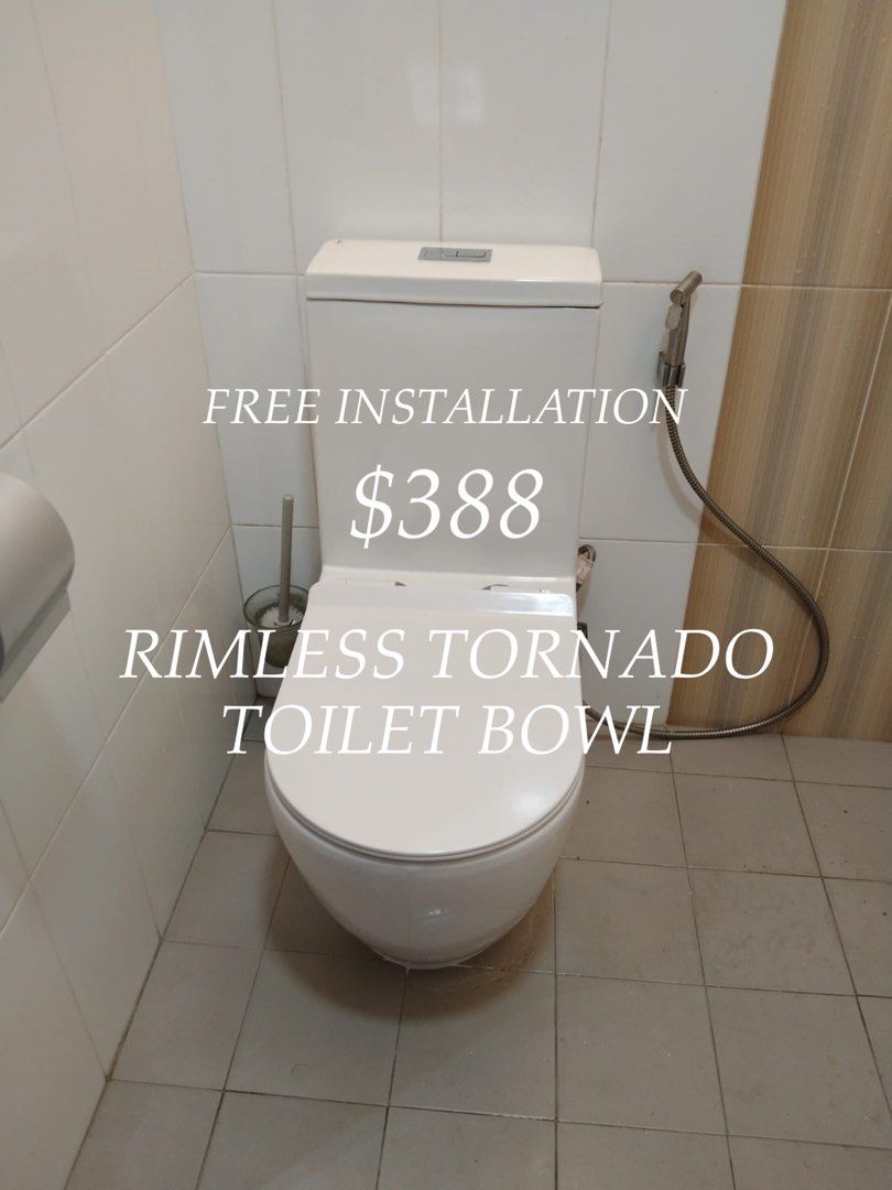 Vortex Tornado Flushing Rimless WC Toilet Bowl Supply & Install Pan ...