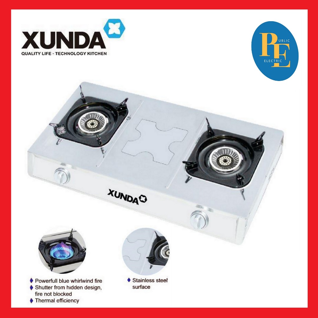 XUNDA 4.5kW Stainless Steel Gas Stove Gas Cooker - 2-N9, TV & Home Appliances, Kitchen ...