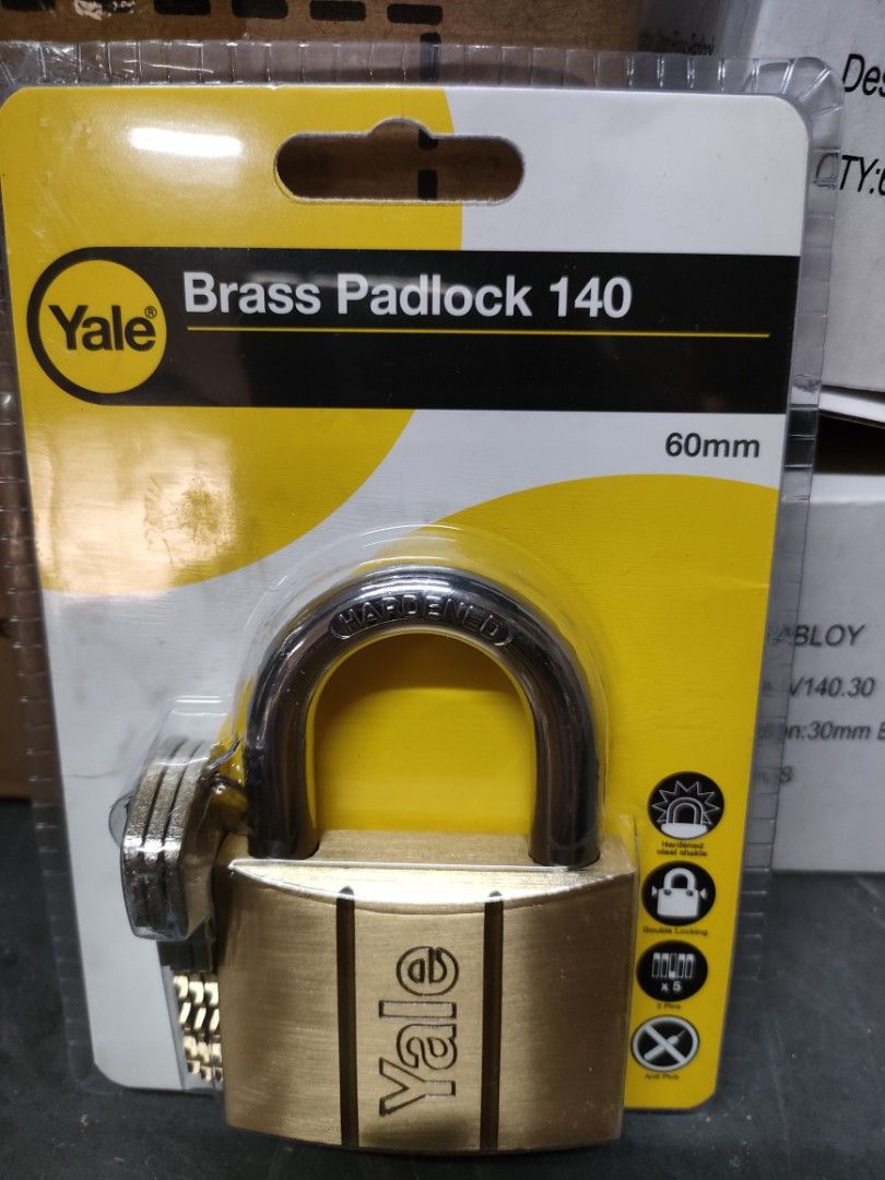 Yale Brass Padlock V140 25MM, 30MM, 40MM, 50MM, 60MM, 70MM, Furniture ...