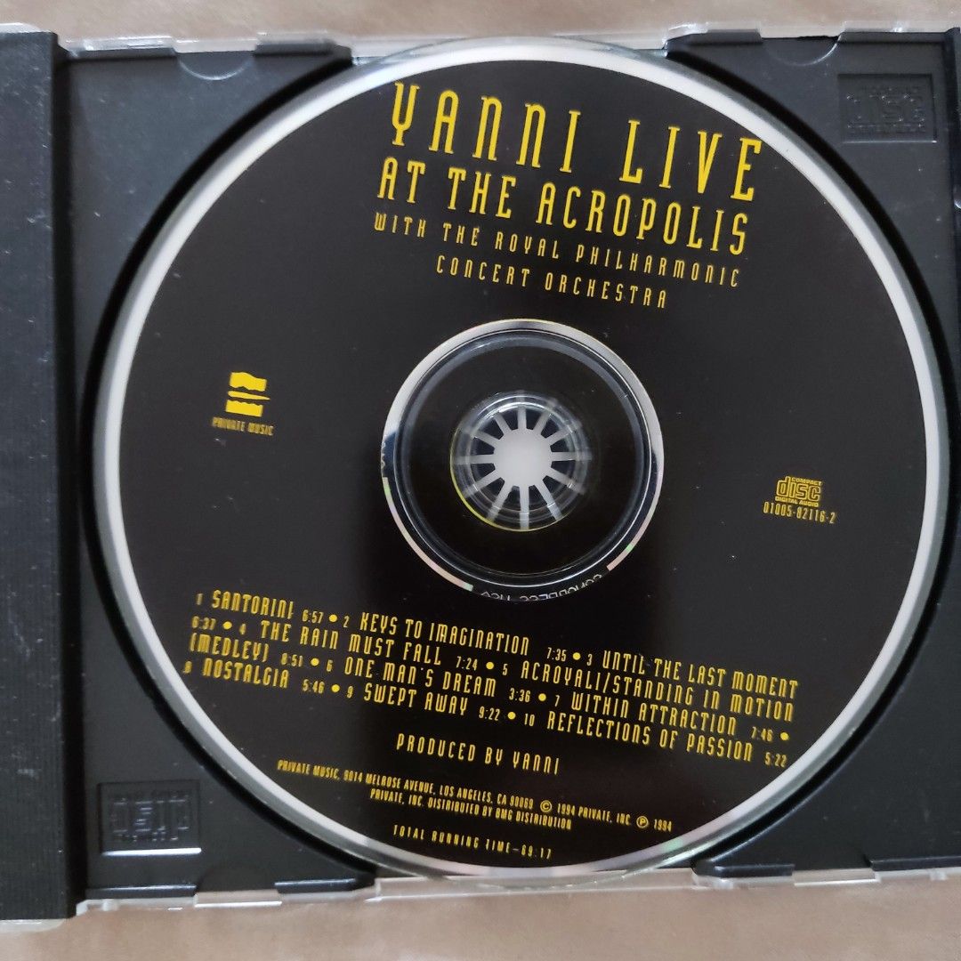 Yanni Live at Acropolis CD, Hobbies & Toys, Music & Media, CDs & DVDs ...