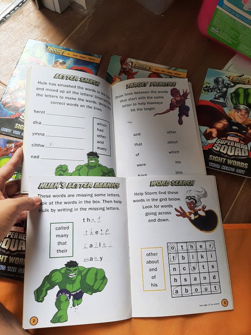 12 buku marvel superhero squad sight words, Buku & Alat Tulis, Buku ...