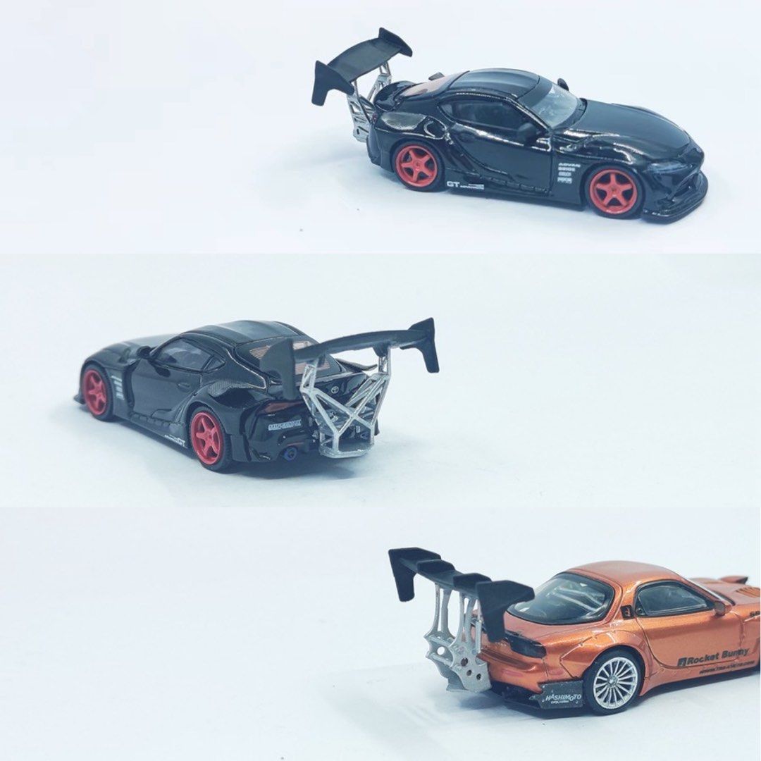 1/64 Custom Spoilers for diecasts Mini GT Hot wheels Tomica Inno64 ...