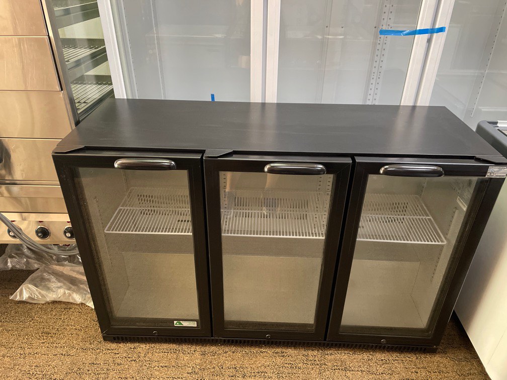 3 glass door counter chiller / display chiller / bar drink chiller, TV ...