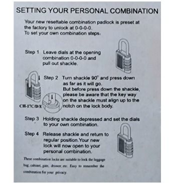 4 DIGIT NUMBER LOCK APPROXIMATE 8CM AND 10.5CM (AT1181), Furniture ...