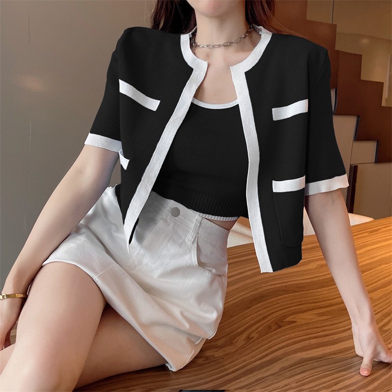 [5 COLORS] 2 Piece Outline Shirt + Inner Cami Top Set, Women's Fashion ...