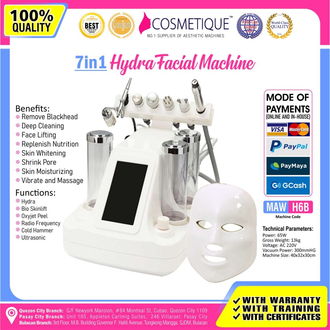 7 in 1 Hydra Facial Machine With Pdt Mask, Beauty & Personal Care, Face ...