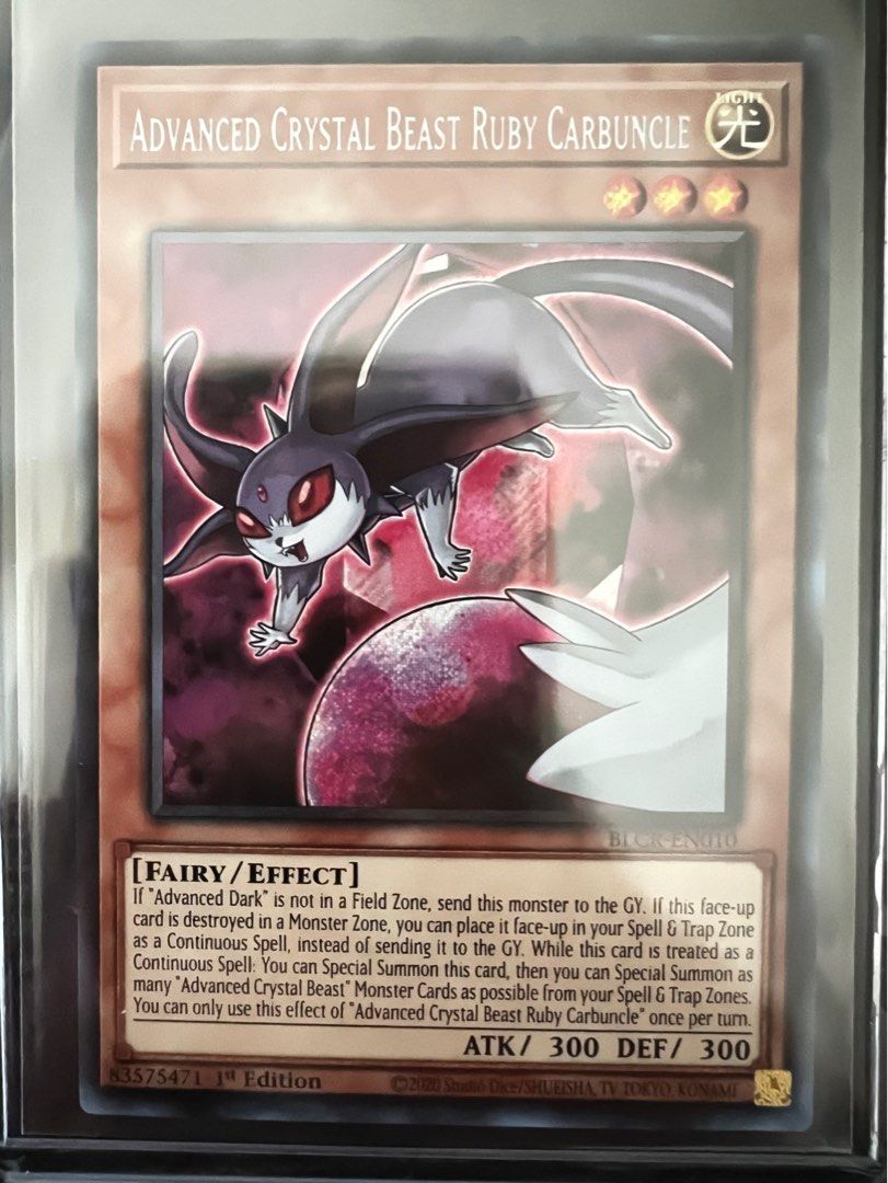 遊戲王 Yugioh: Advanced Crystal Beast Ruby Carbuncle BLCR Secret 1st ...