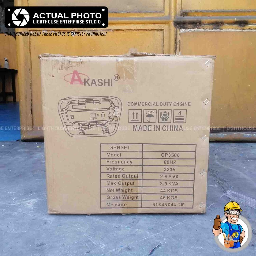 AKASHI Japan 3.5kva 3500w Gasoline Generator Set (GP3500) *LIGHTHOUSE ...