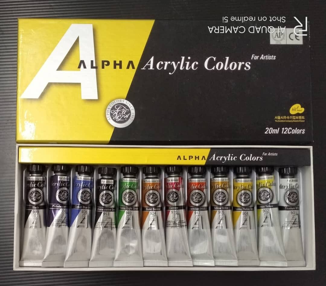 Alpha Acrylic Colors or Paint., Hobbies & Toys, Stationery & Craft ...