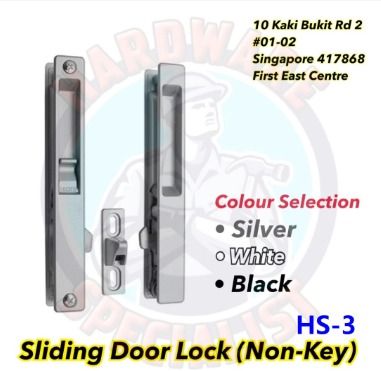 Aluminum Sliding Door Lock HS-3 / Balcony Sliding Door Lock (Keyless ...