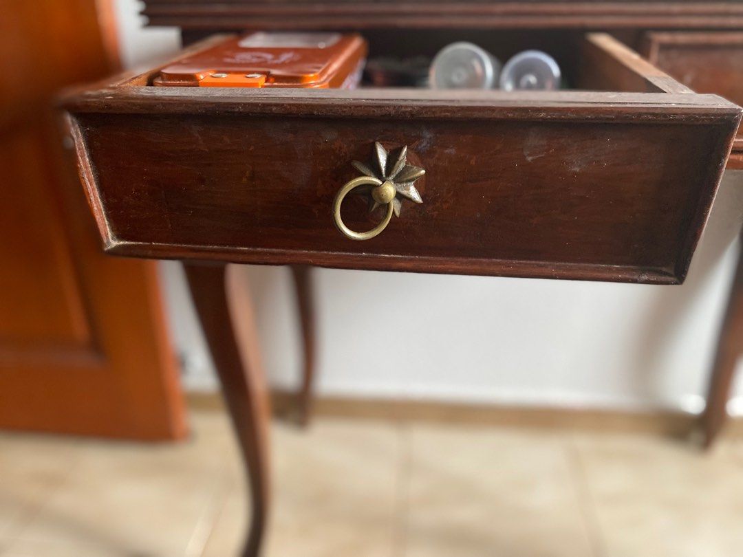 Antique 2 drawer table, Furniture & Home Living, Home Decor, Other Home ...