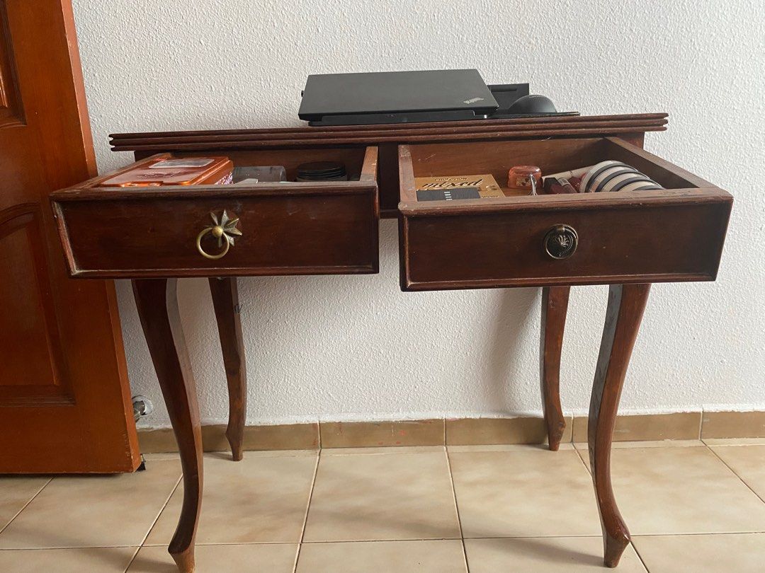 Antique 2 drawer table, Furniture & Home Living, Home Decor, Other Home ...