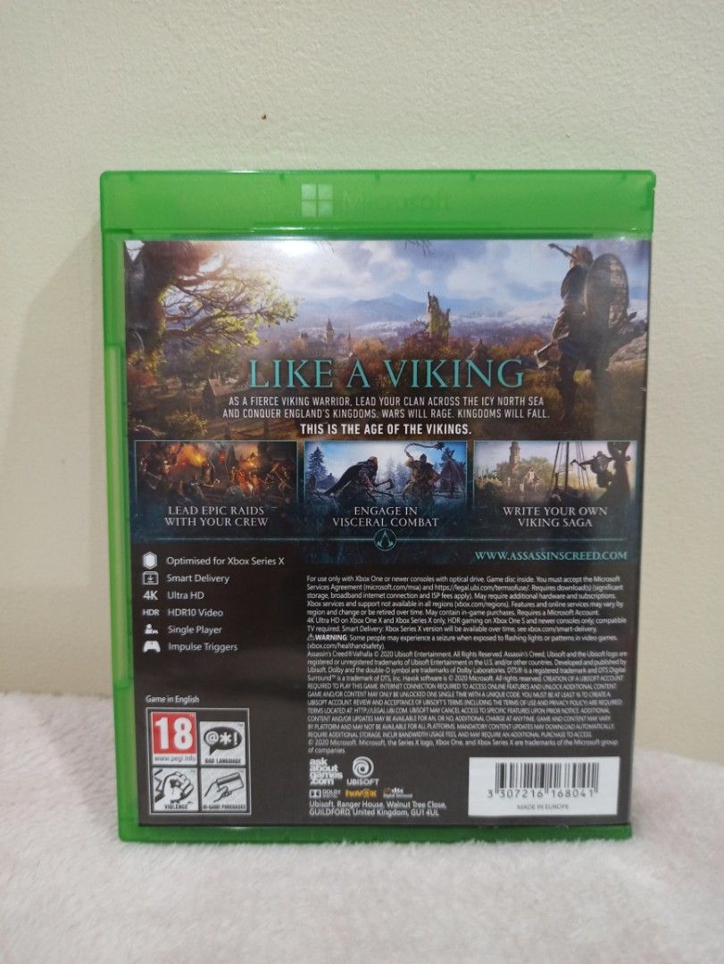 Assassins Creed Valhalla - Xbox One & Xbox Series X - Used on Carousell
