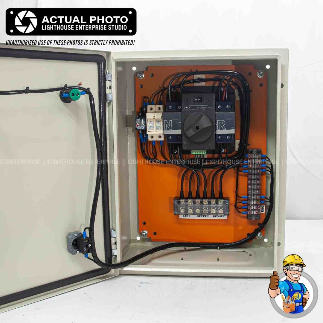 ATS (Automatic Transfer Switch) with Crank Rated for 63AT/63AF 220V 2P ...