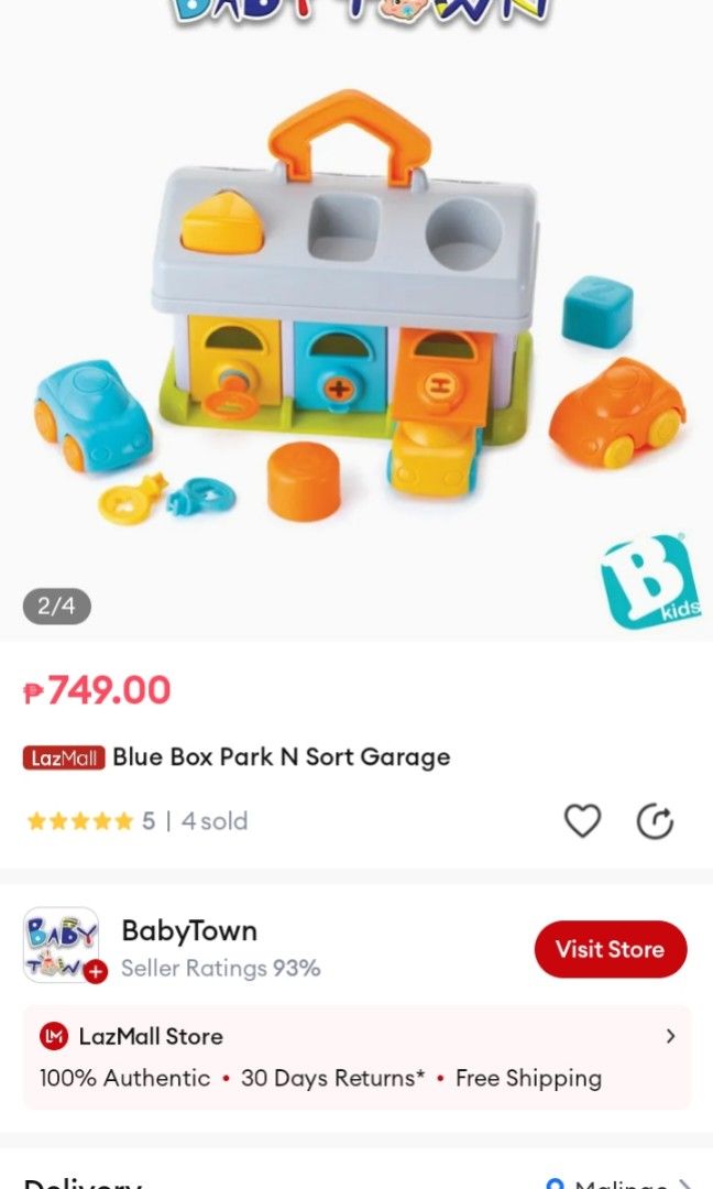Blue box Shape Sorter, Babies & Kids, Infant Playtime on Carousell