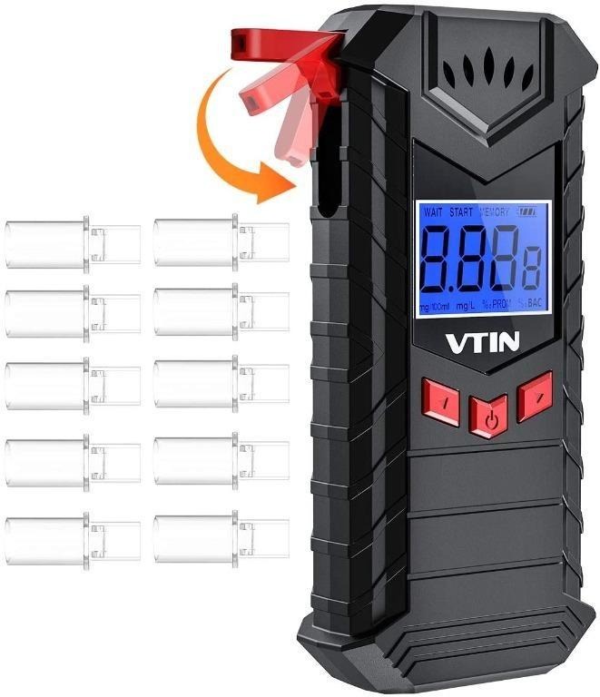 [BNIB] VTIN (CA141A) Rechargeable Alcohol Breathalyzer, Foldable Breath ...