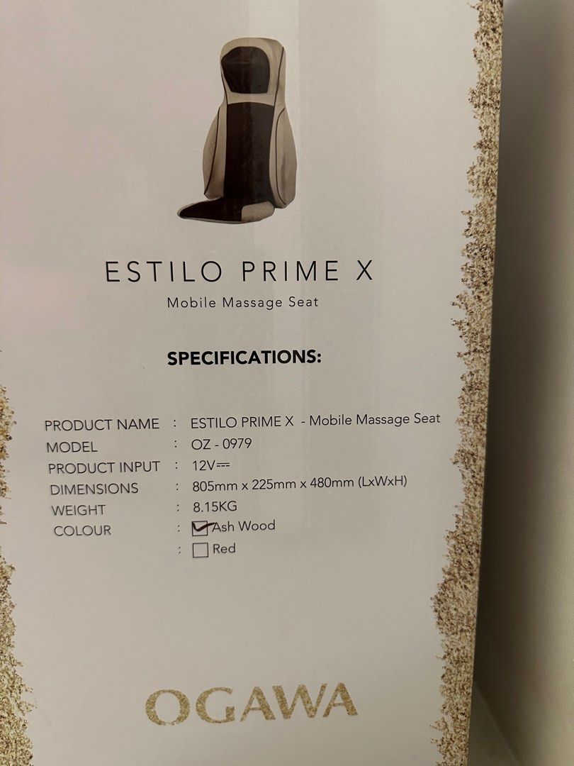 [Brand New] Ogawa Estilo Prime X, Health & Nutrition, Massage Devices ...